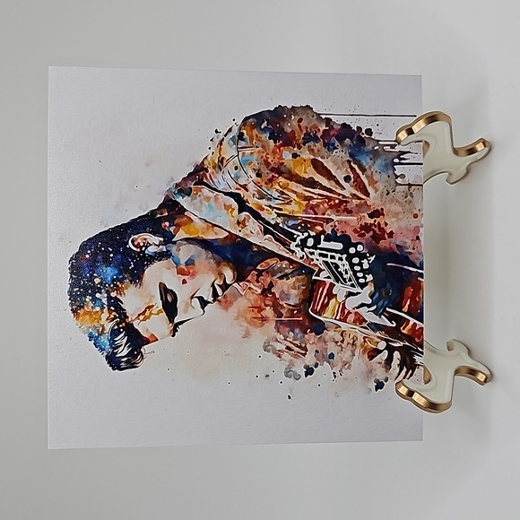 NobleCaptures | Art | 4x4 Elvis Presley Playing Guitar Watercolor Oil ...